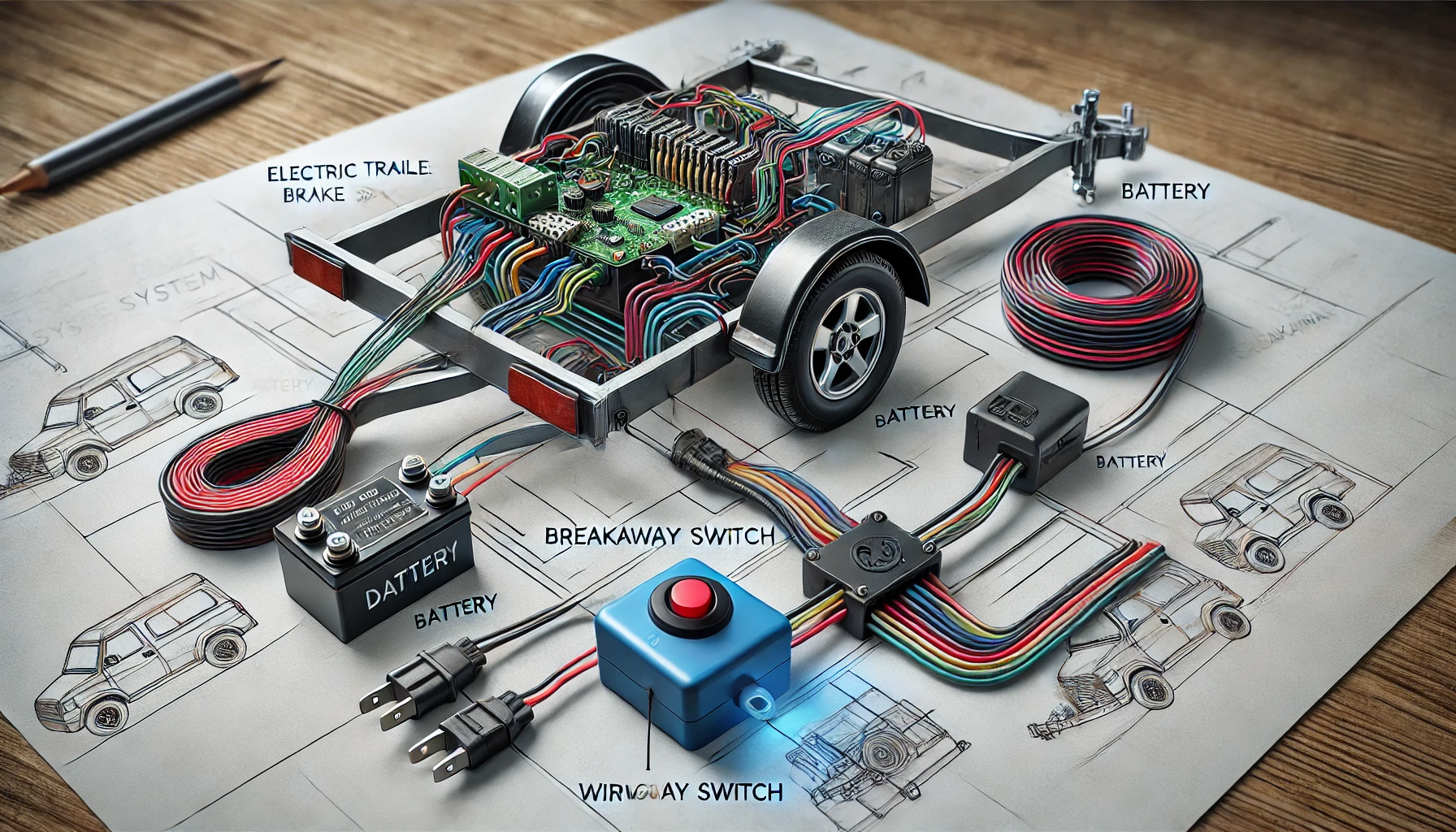 How To Electric Trailer Brake Wiring With Breakaway System