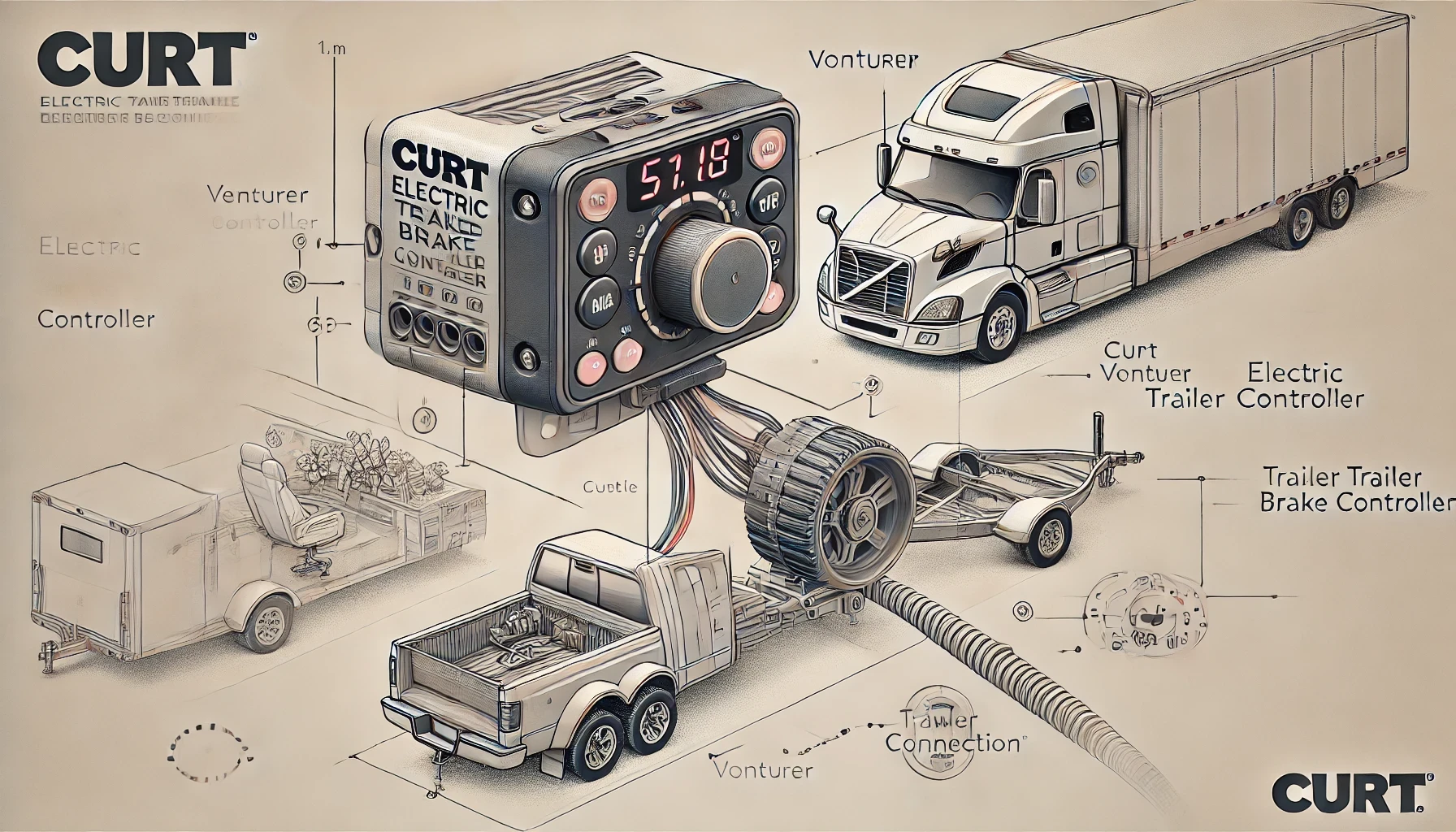CURT 51110 Venturer Electric Trailer Brake Controller: A Comprehensive ...